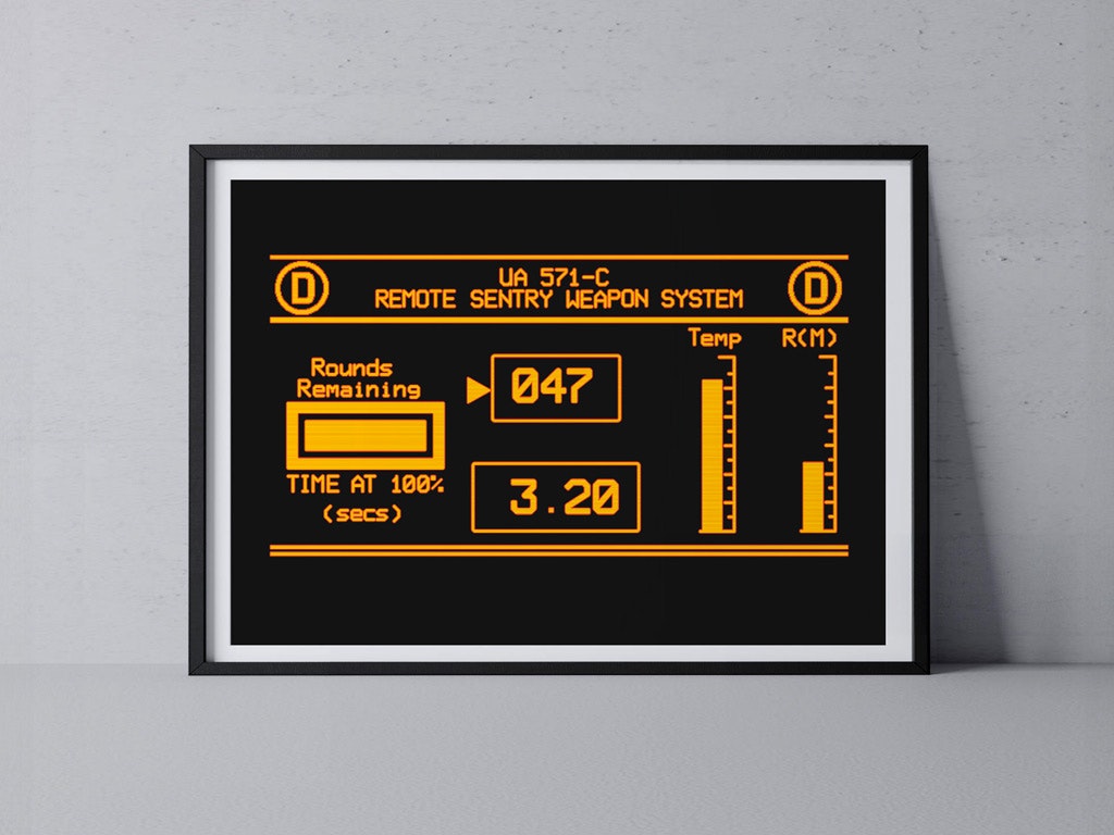 REMOTE SENTRY WEAPON SYSTEM - A4 PRINT | Last Exit to Nowhere