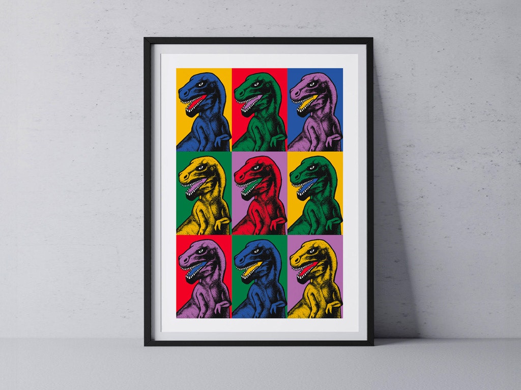 DINOSAURS POP ART - A4 PRINT | Last Exit to Nowhere